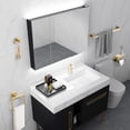 Brushed Gold Bathroom Towel Bar Holder Sets Premium Stainless Steel 4 ...