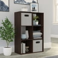 Sauder 6-Cube Modern Organizer Bookcase, Cubicle Shelf Storage Unit ...