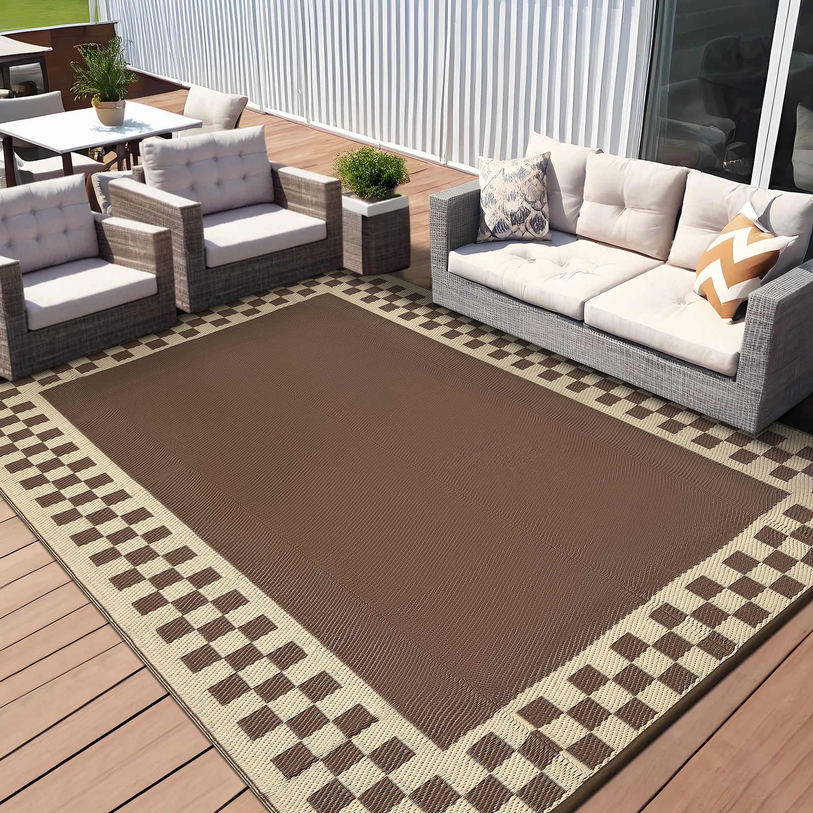 Click here for Garvee 8x10 Outdoor Rug Waterproof Reversible Mode... prices