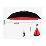 EHD Inverted Unisex Umbrella - Windproof C-shaped - Walmart.com
