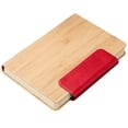 Bamboo Imprint Magnetic Notebook Red — A5 Lined Journal with Wood Grain ...
