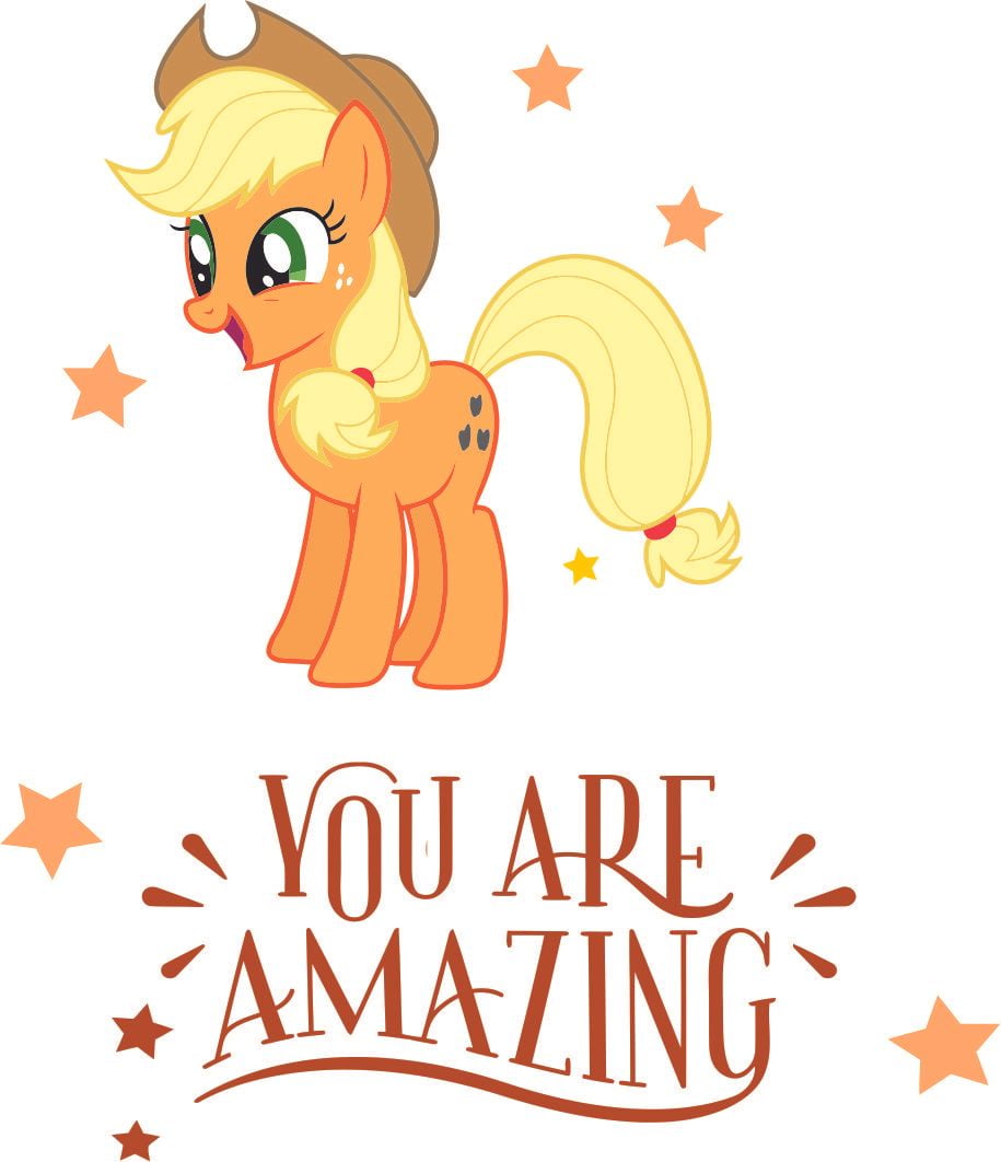 Stick And Peel AppleJack Cartoon Character 20" x 34" Vinyl Wall Art ...