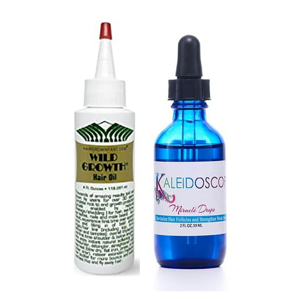 (DUO) Wild Growth Hair Oil, 4 oz + Kaleidoscope Miracle Drop Hair ...