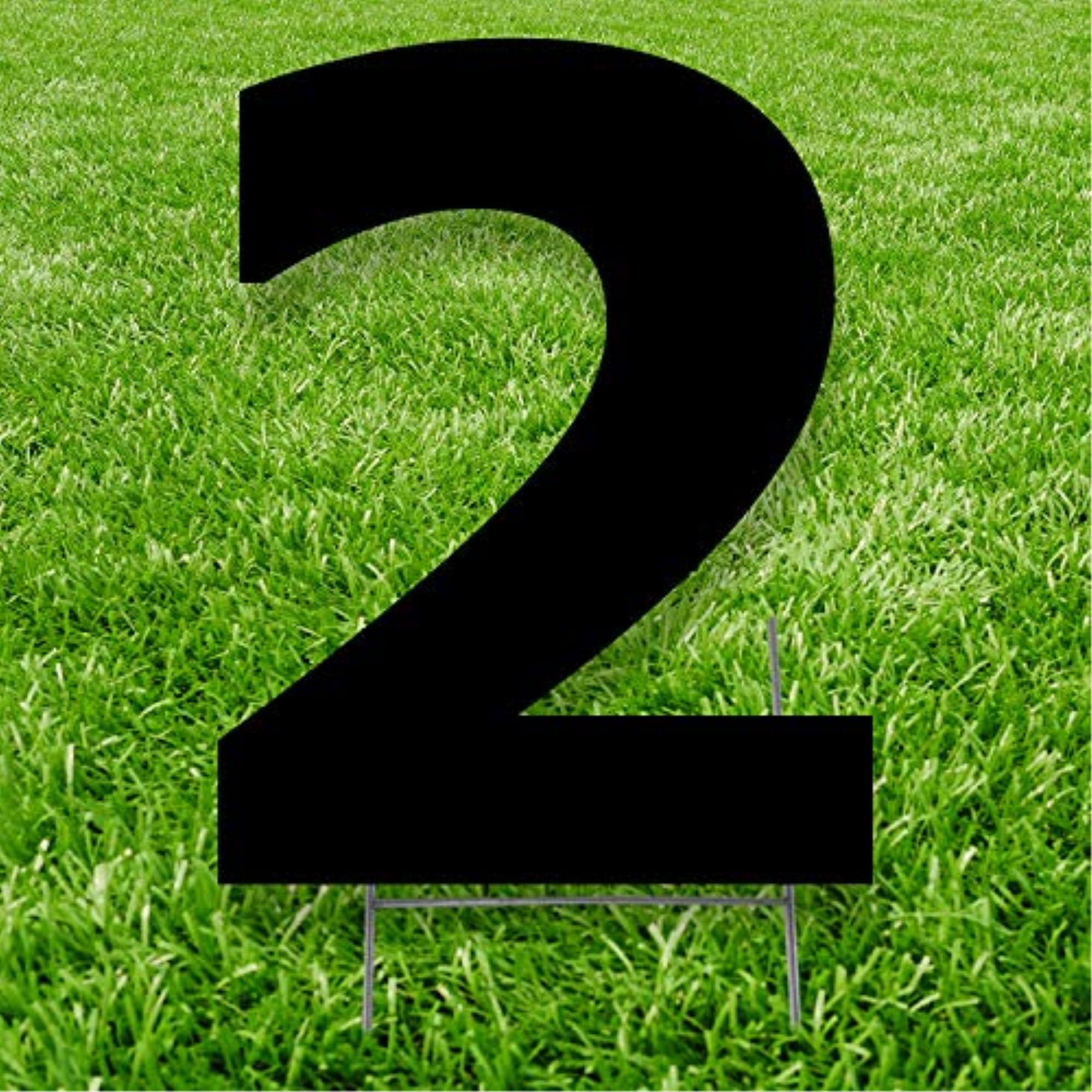 Black Number 2 20 inches tall - Walmart.com