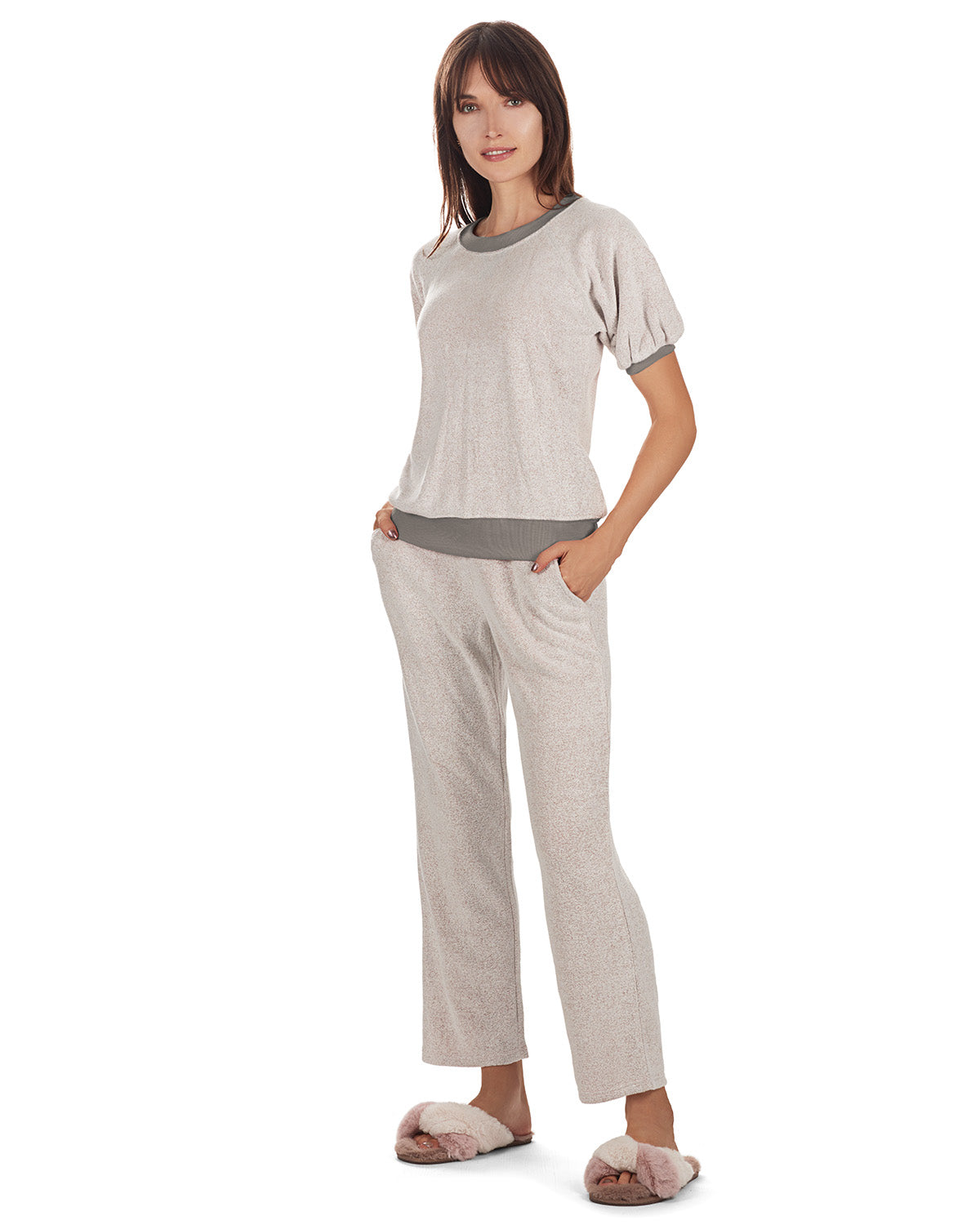 MeMoi Women's Bamboo-Blend Spa Terry Matching Top and Pants Set - Mens ...