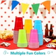 50 Light Blue Plastic Cups, 16 oz Disposable Cups, Drinking Cups For ...