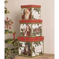9PCS Christmas Box Decoration Christmas Stacking Boxes 3 Sizes Gift ...