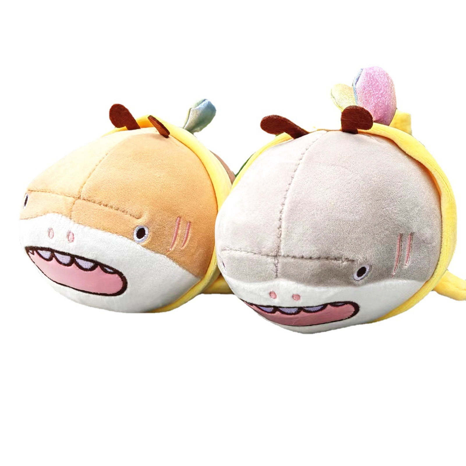 23cm Soft Shark Plush Doll with Bee Clothing and Embroidered Face ...