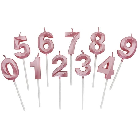 HTOOQ 10 Pcs Cake Numeral Candles Number Candles 0HTOOQ 9 Birthday ...