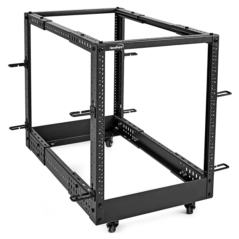 Buy 12U Four-Post Open Frame Server Rack, 19-Inch Adjustable Depth ...