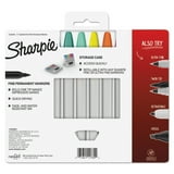 Sharpie Permanent Markers with Storage Case, Fine Point, Vibrant Colors ...