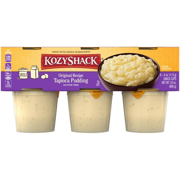 Kozy Shack Rice Pudding Snack Cups, Creamy Texture, 4 oz, 12 Count ...