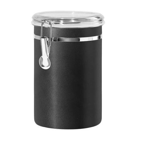 Oggi Stainless Steel Canister with Clear Acrylic Lid and Locking Clamp ...