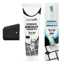 PentaUSA Tile Grout Repair Kit - Black 8.8oz Grout Filler,Fast Drying ...