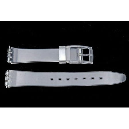 Bandenba - Swatch Replacement Clear Mens 17mm Plastic Watch Band ...