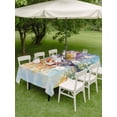 Colorful Leaf Tree Rectangle Outdoor Tablecloth with Umbrella Hole ...