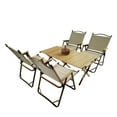 Multi-Function Portable and Foldable Dining Set with 1 Table and 4 ... Multi-Function Portable and Foldable Dining Set with 1 Table and 4 ...