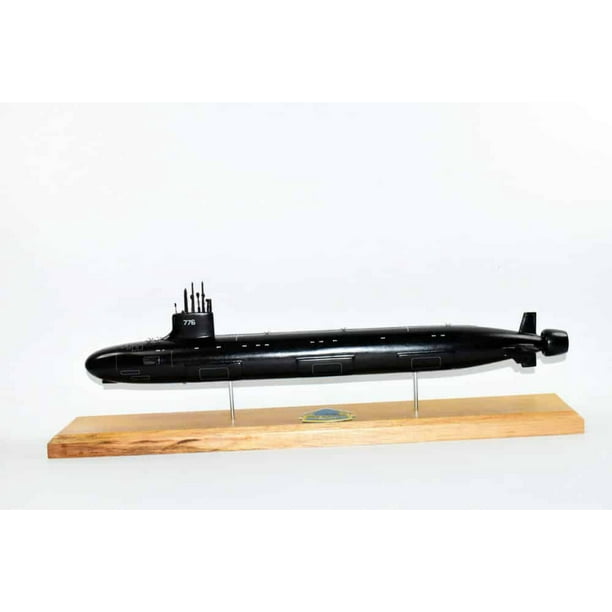 USS Hawaii (SSN-776) Submarine Model, US Navy, 20 Scale Model, Mahogany ...