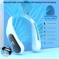 Portable Fan,Personal Wearable Bladeless Fan, Display,4-Speeds,6000mAh ...