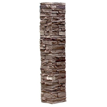 NextStone™ Faux Polyurethane Stone Column Wrap - Pewter - Walmart.com