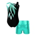 MSemis Kids Girls Rhinestone Gymnastics Leotard with Shorts Bottom ...