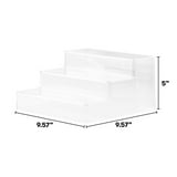 The Home Edit Clear 3-Tier Riser, Pack of 2, 9.57" x 9.57" x 5" Plastic ...