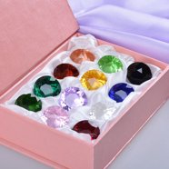 Tripact 100 mm Light Green Diamond Shaped Jewel Crystal Paperweight ...