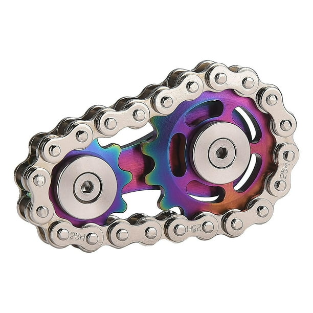 Bike Chain Gear Fidget Spinner Metal Sprocket Chain Fidget Toy Acero ...