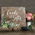 Greenery Cards And Gifts Sign / 9" x 8" Rustic Wedding Sign / Lush ...