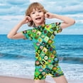 Super Mario Luigi Boys Rash Guard Set 2 Piece Swimsuits Short Sleeve ...