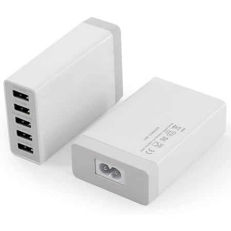 USB Charger 5-Port Desktop USB Charging Station with Multiple Port, 40W ...