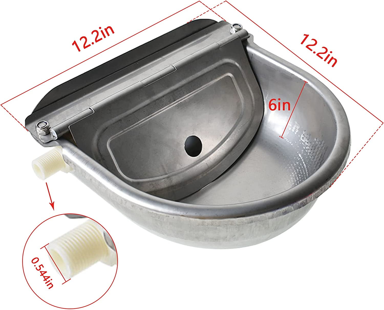 Labwork Stainless Water Trough Bowl Automatic Drinking Dog Horse ...