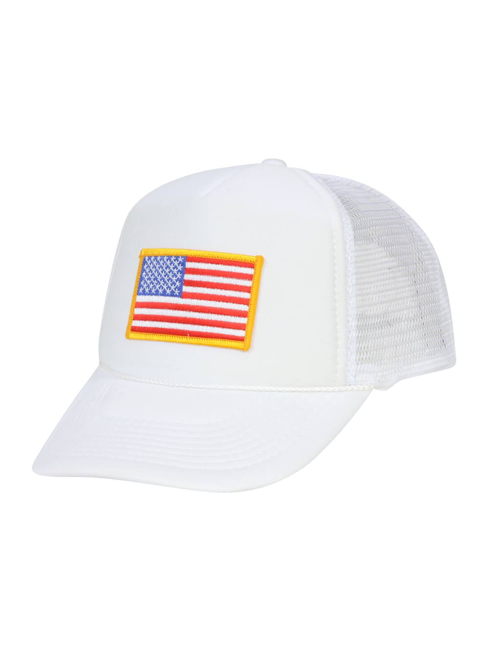 White USA Twill Mesh Cap - Walmart.com