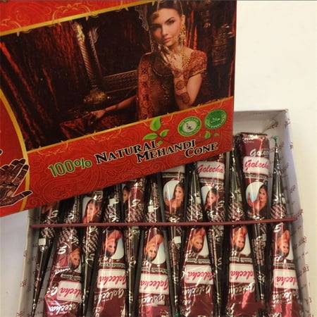 Livesture Brown Hannah Plant Henna Hand Painted Cream 12PCS | Walmart ...
