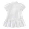 Classic Plaid A Line Dress with Collar for Girls Elegant and ...