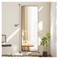 Full Length Mirror with Stand, 56"x21" Floor Mirror with Aluminum Alloy ...