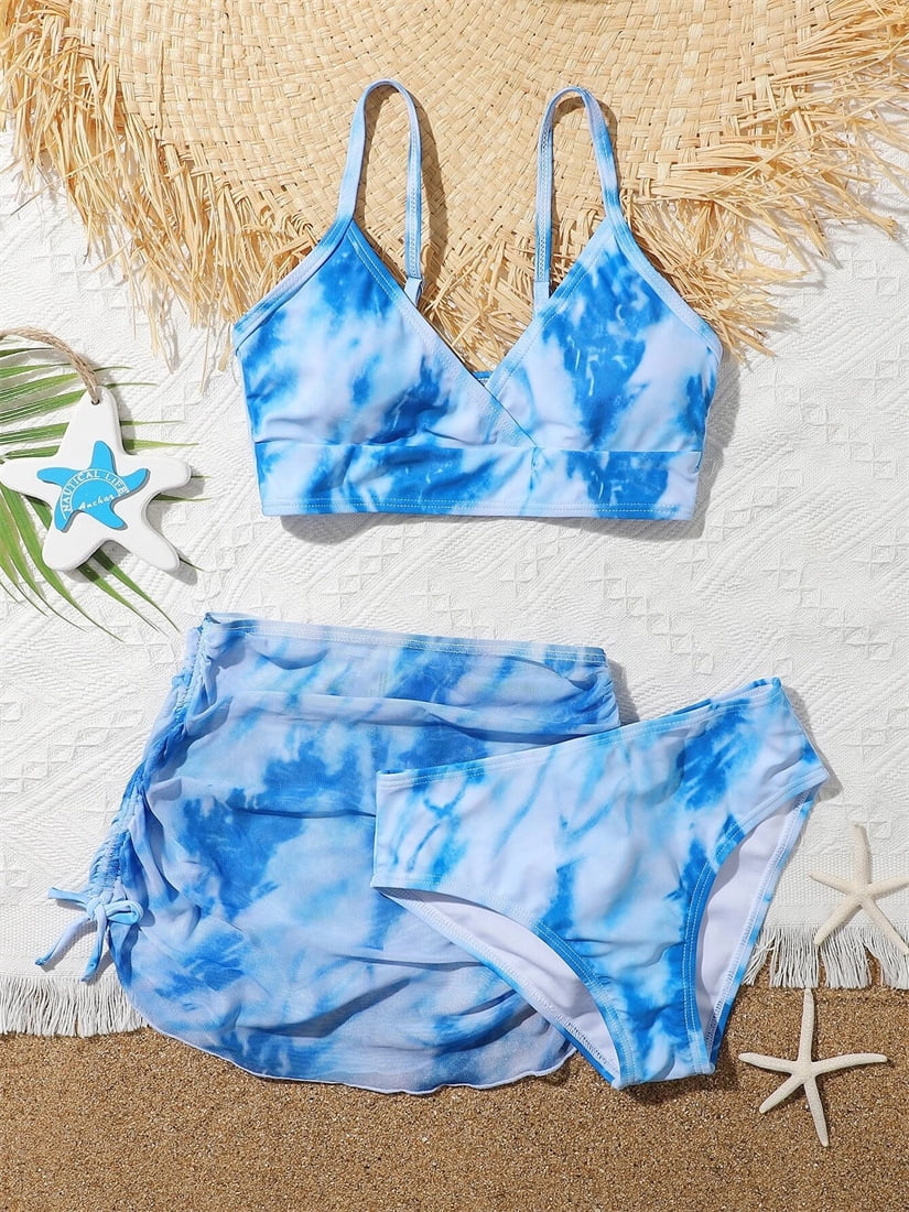 8-12 Yrs Teen Juniors Bikini Swimwear 3 Piece Big Girls Swimsuit with ...