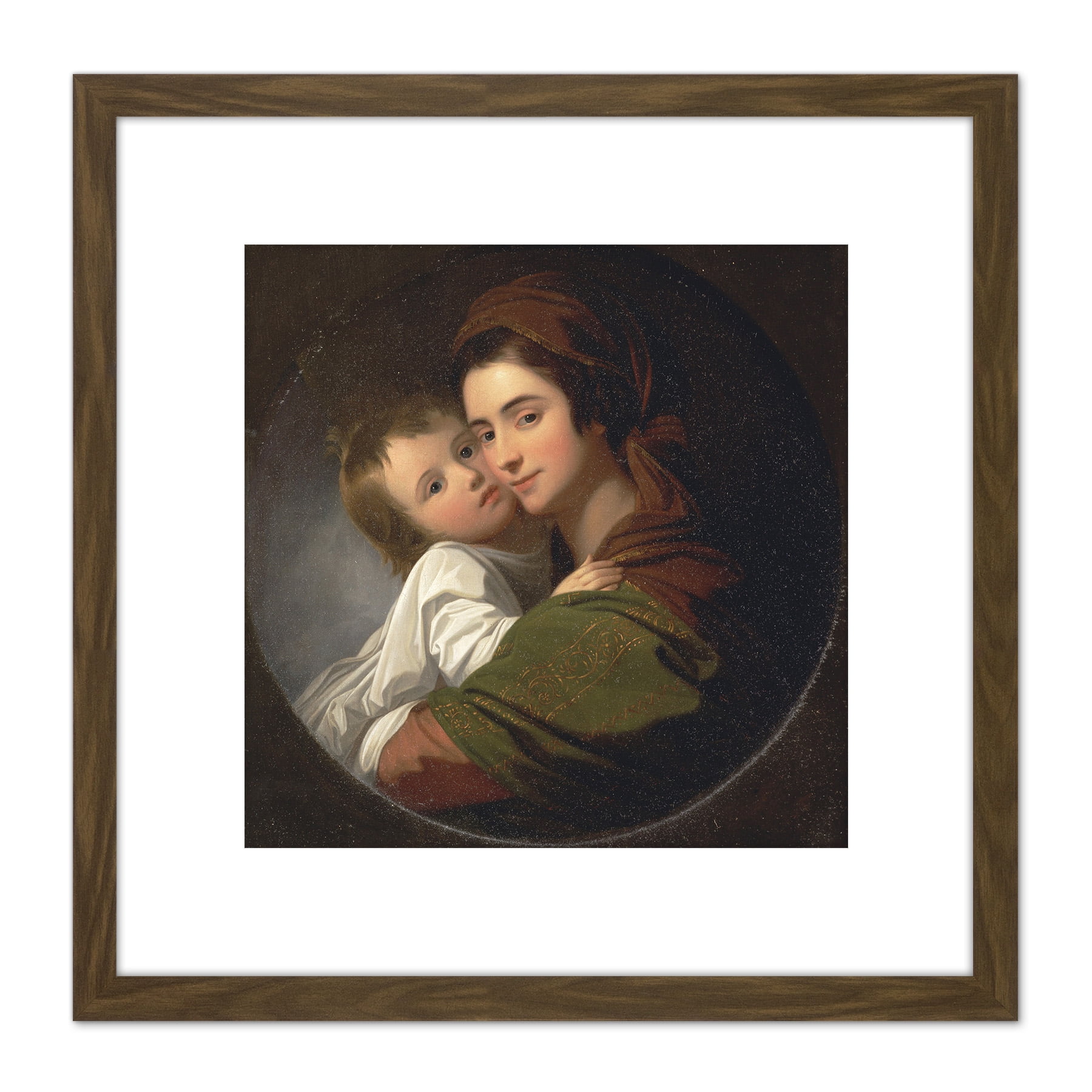 West Artists Wife Elizabeth Son Raphael Painting 8X8 Inch Square Wooden ...