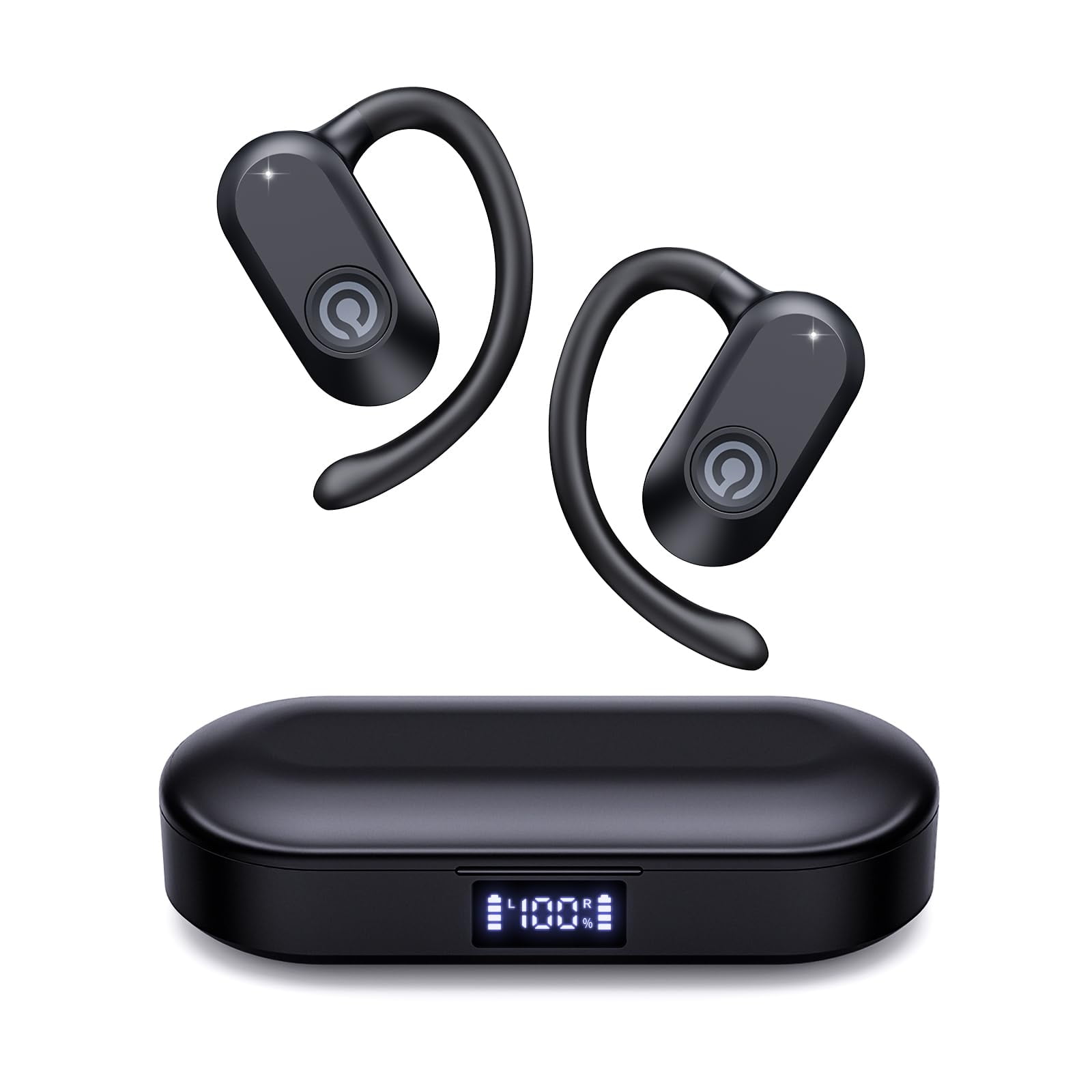 Auriculares de Conducción Ósea CXK Abiertos Bluetooth 5.4 Negro ...