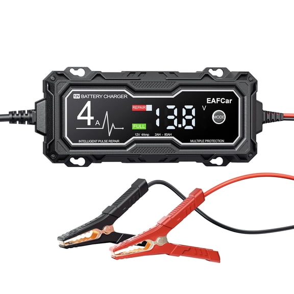 woerma 12V 6A Automatic Battery Charger, Trickle Maintainer, Repair ...