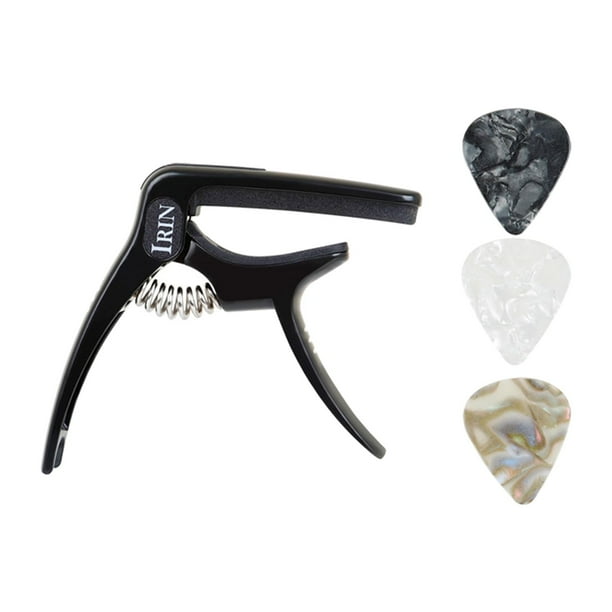 Professional Metal Guitar Capo Adjustment Clip with 3 Picks for ...