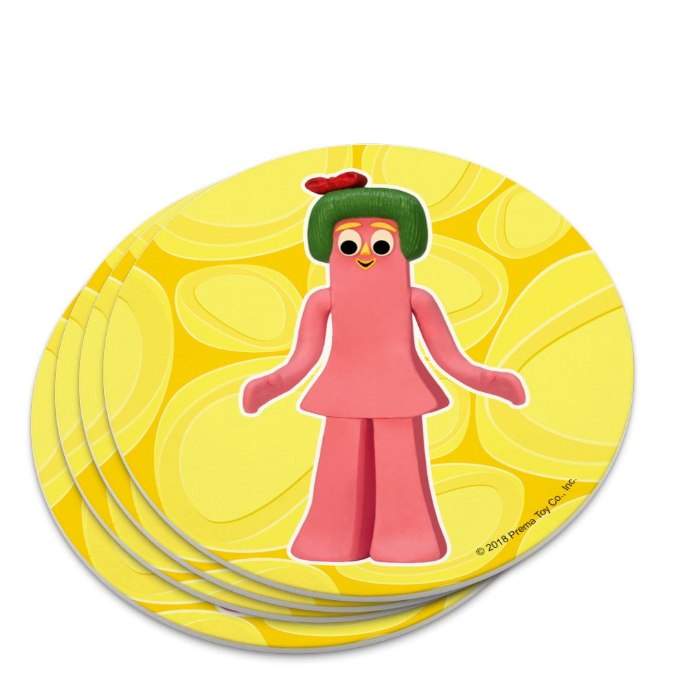 Minga Gumby's Little Sister Clay Art Novelty Coaster Set - Walmart.com