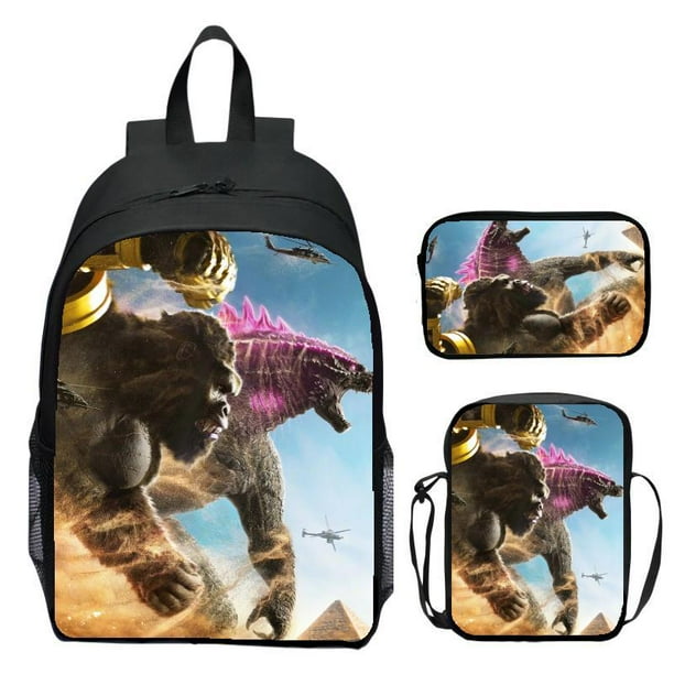 Godzilla Vs Kong Three-piece, Travel Backpack 3d Printing Lightweight ...