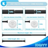 XIQIYY Heavy Duty Tension Rod,Adjustable Shower Rod Tension 28 to 48 ...