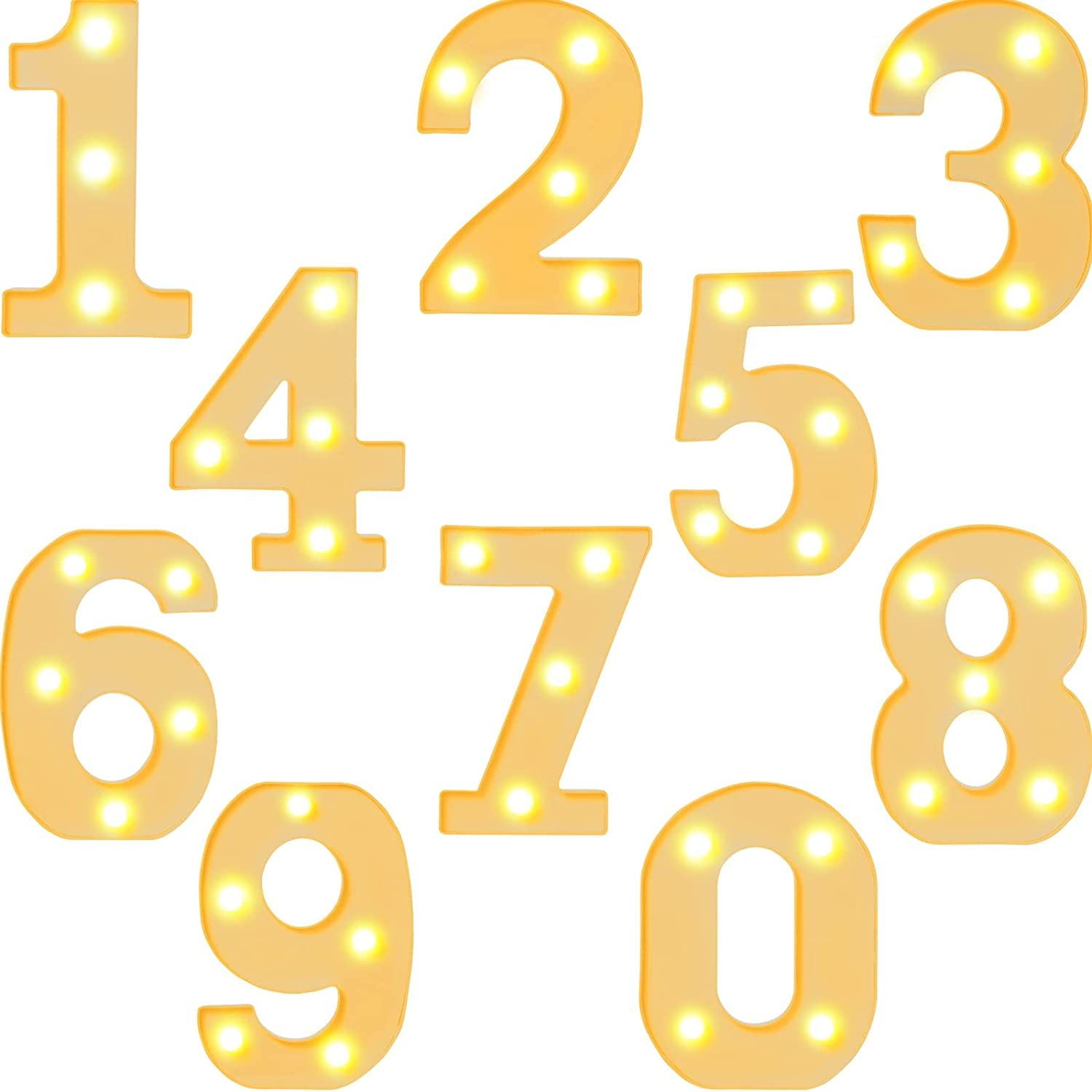 10 Pieces Decorative LED Light Up Number Letters White Plastic Marquee 10-pieces-decorative-led-light-up-number-letters-white-plastic-marquee