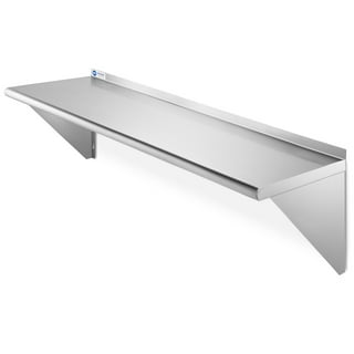 8" X 21" Raven Floating Glass Shelves - 2 Brackets Included with Each ...
