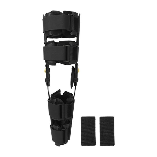 Hinged Knee Brace Angle Adjustable with Side Leg Stabilizer Post Op Leg ...