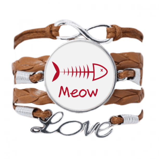 Fish Bone Mewing Animal Cartoon Bracelet Love Chain Rope Ornament ...
