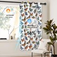 Butterfly and Orange Brown Pattern Blackout Curtains,Triple Weaved ...