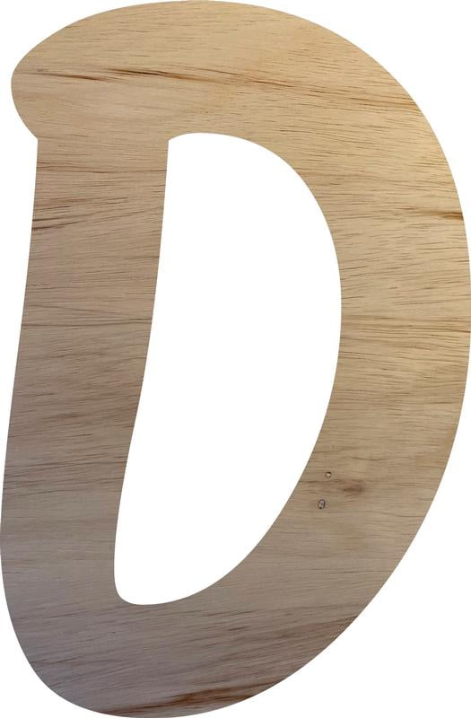 Wooden Letter Small D, Unfinished 16'' Tall Craft Alphabet Wood Letter ...